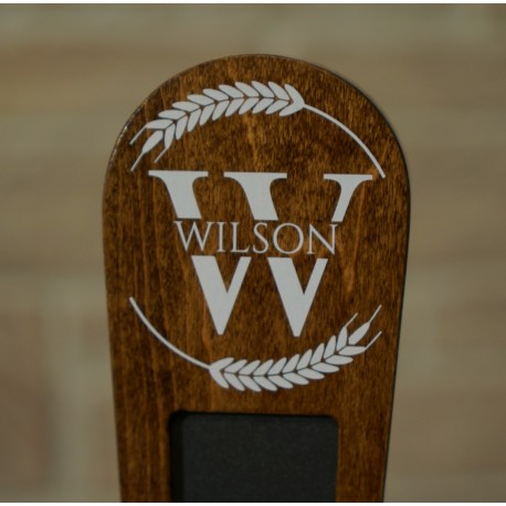 Custom Round Top Monogram Tap Handle