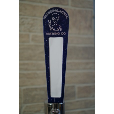 Custom round top taper tap handle - Full color on solid