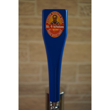 Custom flat paddle tap handle - Full color on solid